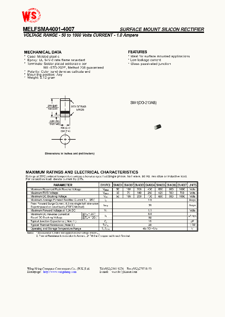 SM4007_1310621.PDF Datasheet Download --- IC-ON-LINE