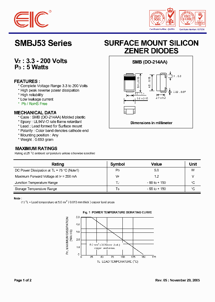 SMBJ5334A_1094427.PDF Datasheet Download --- IC-ON-LINE