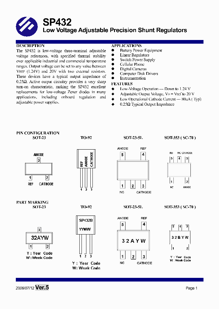 SP432_1143302.PDF Datasheet Download --- IC-ON-LINE