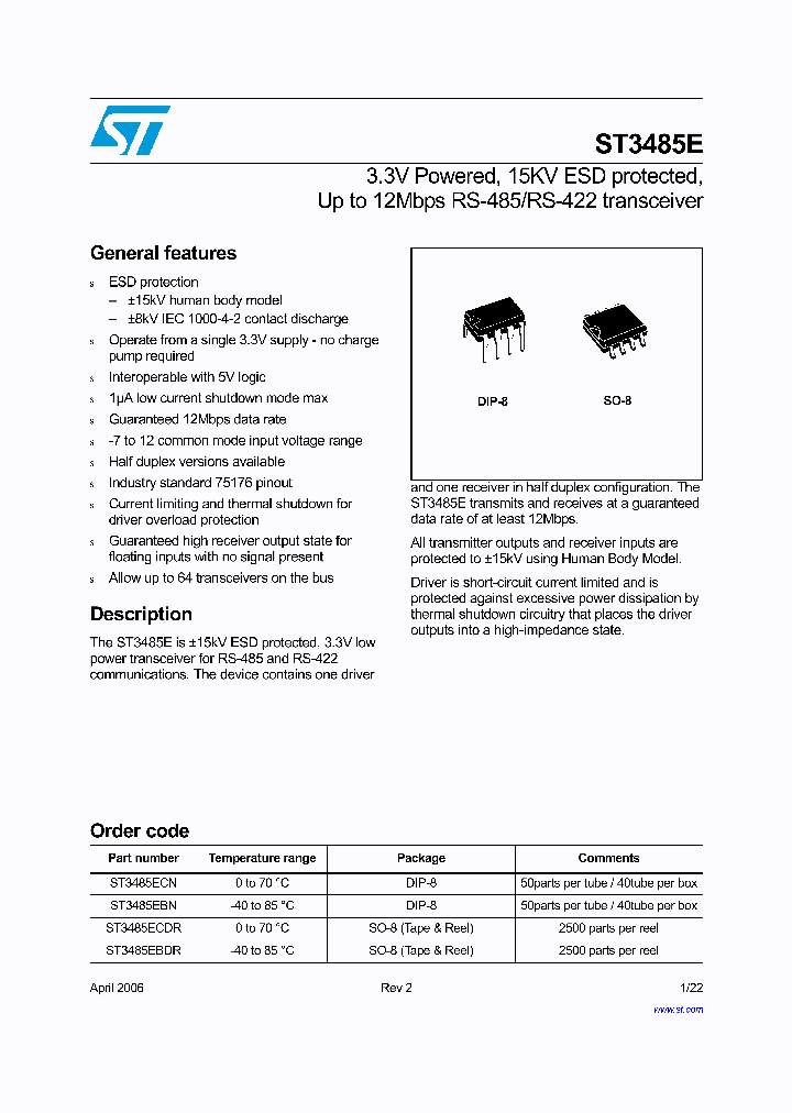 ST3485E06_1317435.PDF Datasheet Download --- IC-ON-LINE