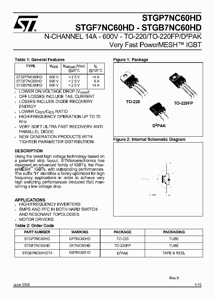 STGP7NC60HD_1318301.PDF Datasheet Download --- IC-ON-LINE