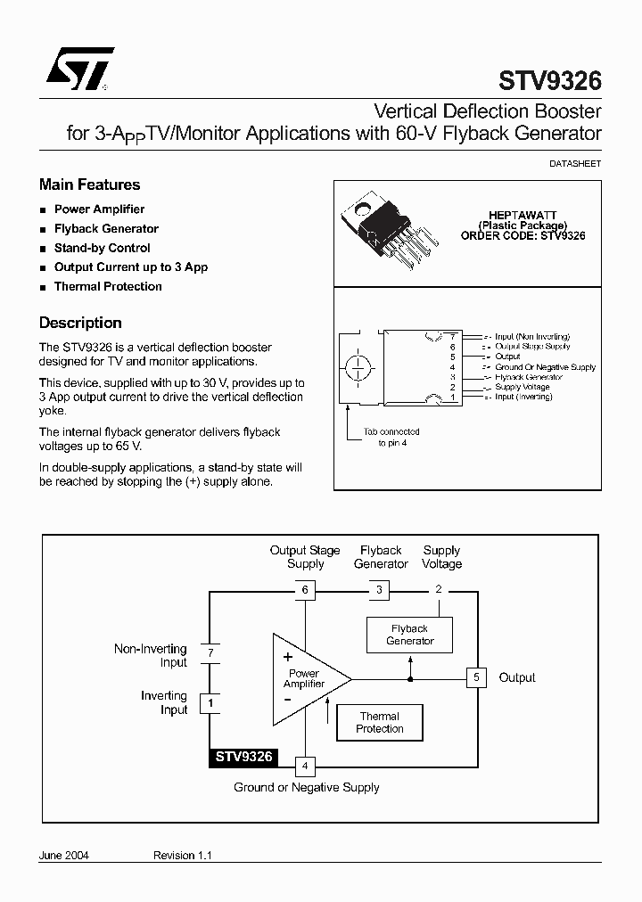 STV9326_1133577.PDF Datasheet Download --- IC-ON-LINE