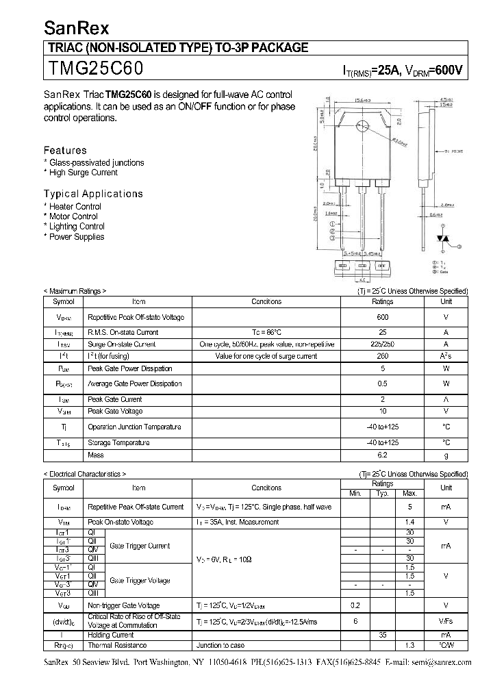 TMG25C60_1327038.PDF Datasheet Download --- IC-ON-LINE