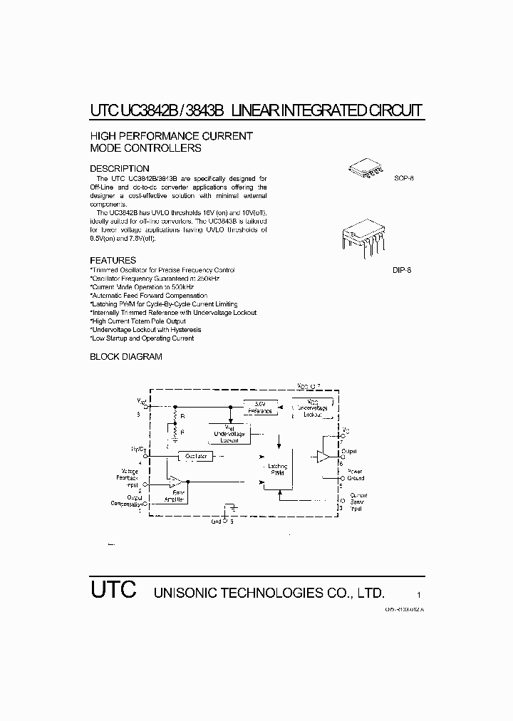 UC3843B_1330570.PDF Datasheet Download --- IC-ON-LINE