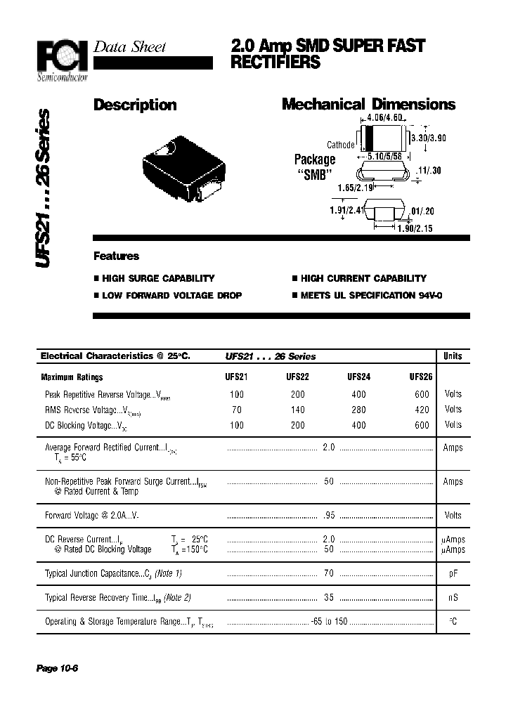 UFS26_1331092.PDF Datasheet Download --- IC-ON-LINE