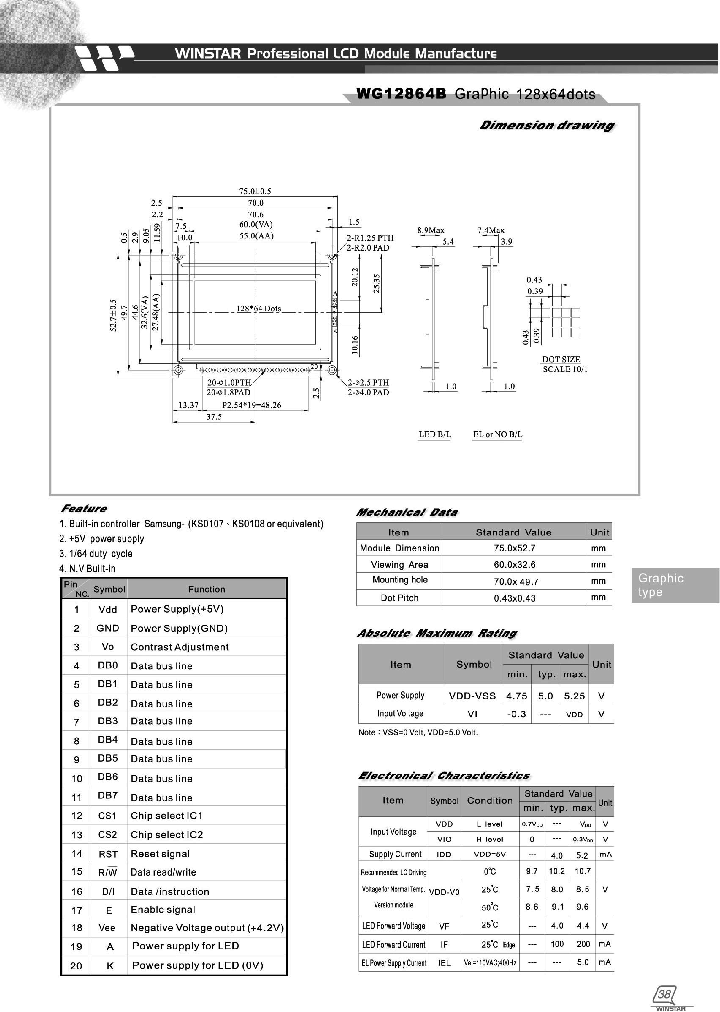 WG12864B_1025069.PDF Datasheet Download --- IC-ON-LINE