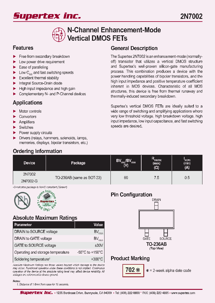 2N7002-G_4106611.PDF Datasheet Download --- IC-ON-LINE