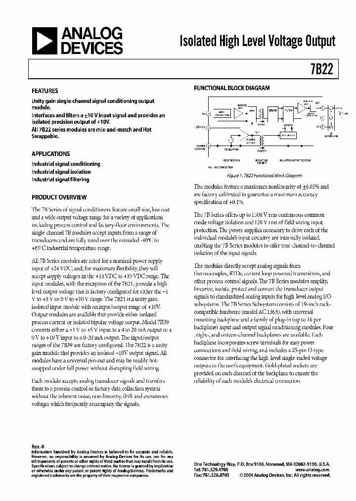 7B22_4102183.PDF Datasheet Download --- IC-ON-LINE