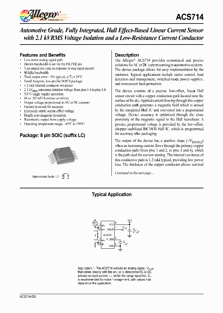 ACS714ELCTR-30A-T_4131476.PDF Datasheet Download --- IC-ON-LINE