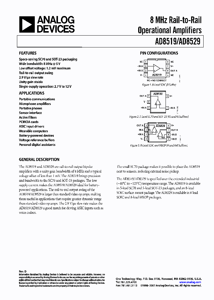 AD851907_4139068.PDF Datasheet Download --- IC-ON-LINE