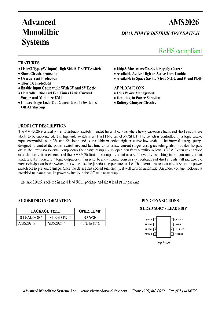 AMS202605_4123934.PDF Datasheet Download --- IC-ON-LINE