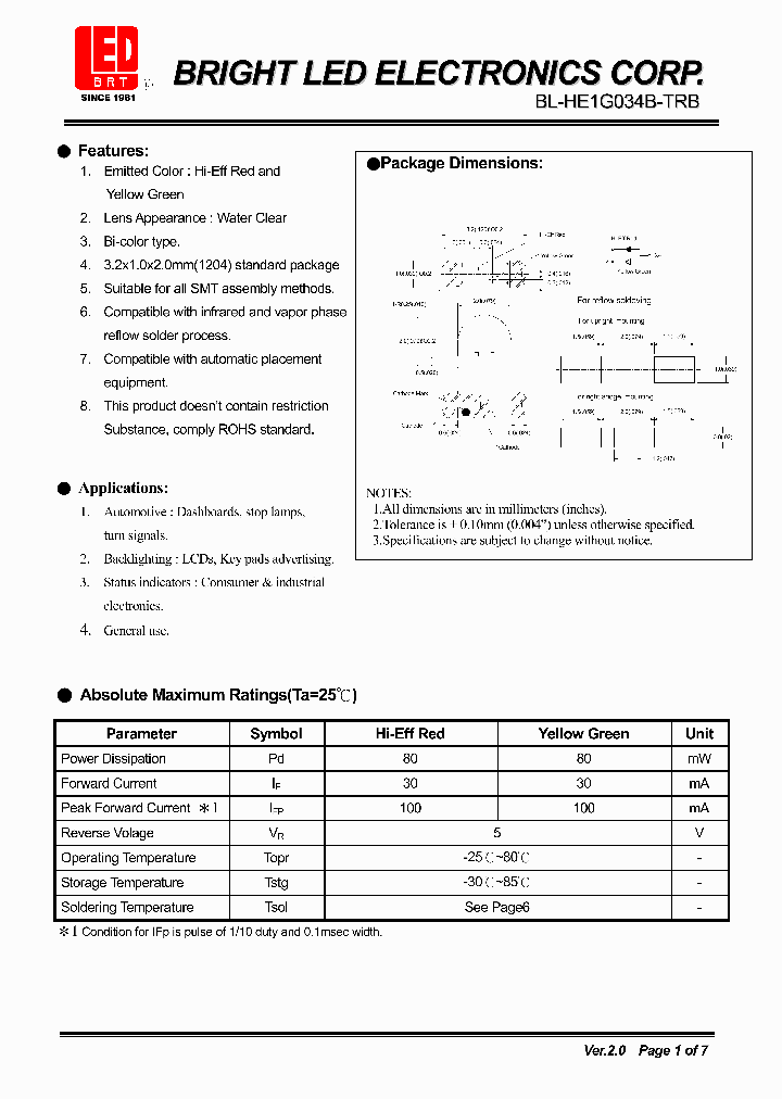 BL-HE1G034B-TRB_4138255.PDF Datasheet Download --- IC-ON-LINE