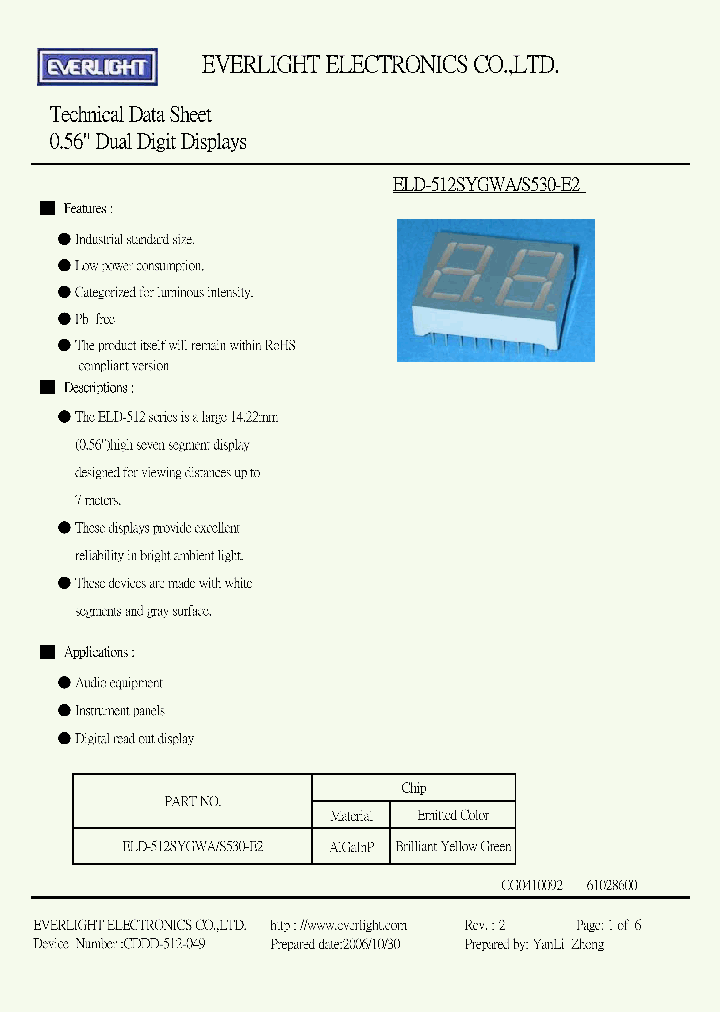ELD-512SYGWA-S530-E2_4155137.PDF Datasheet Download --- IC-ON-LINE