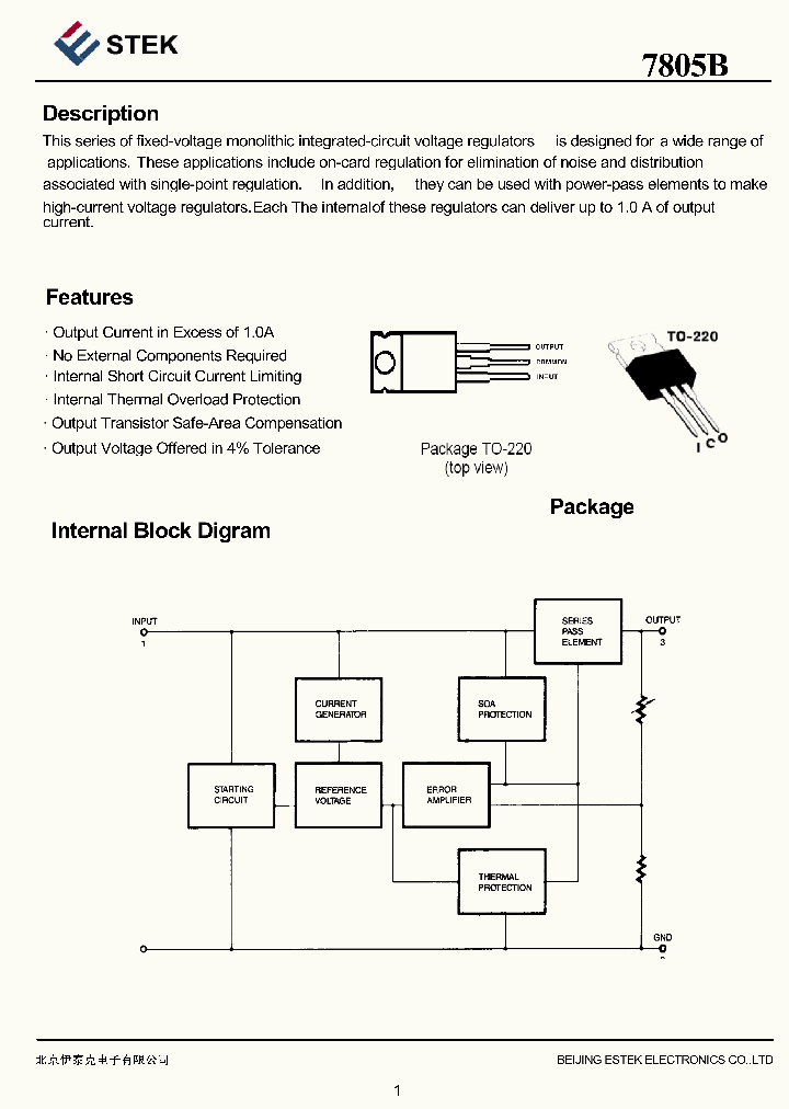 ET7805_4144326.PDF Datasheet Download --- IC-ON-LINE