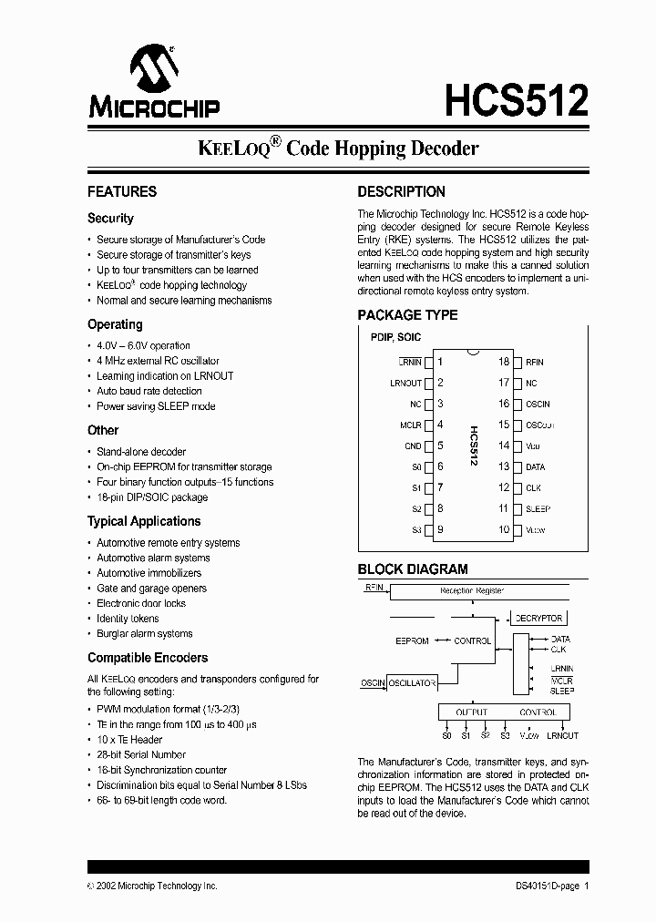 HCS51202_4144858.PDF Datasheet Download --- IC-ON-LINE