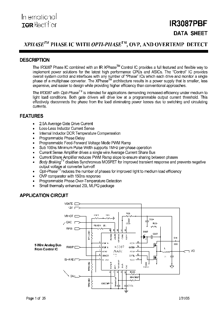 IR3087PBF_4118397.PDF Datasheet Download --- IC-ON-LINE