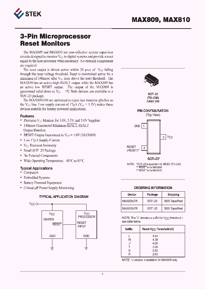 MAX810_4146399.PDF Datasheet Download --- IC-ON-LINE