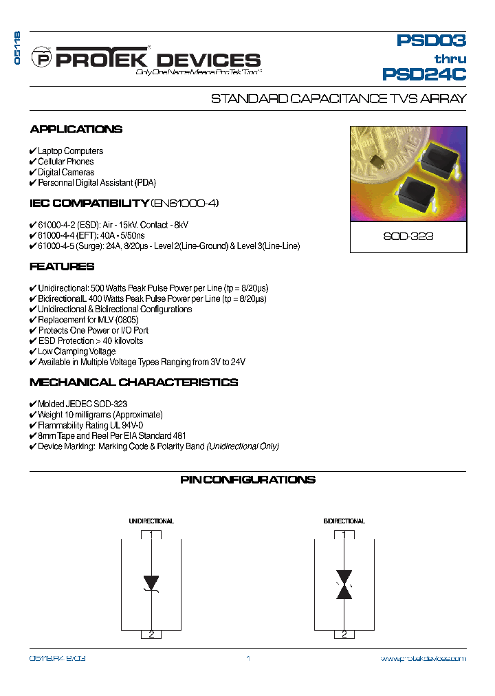 PSD03C_4146420.PDF Datasheet Download --- IC-ON-LINE