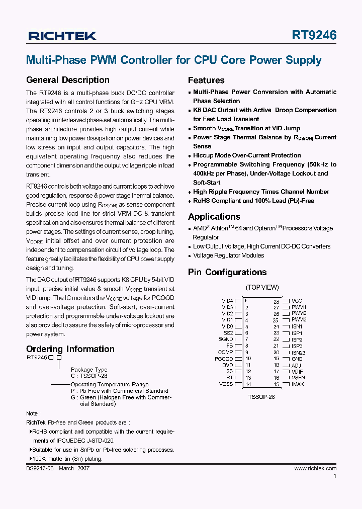 RT9246_4099951.PDF Datasheet Download --- IC-ON-LINE