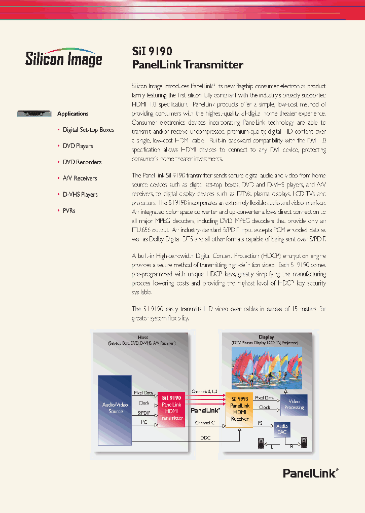 SII9190_4130585.PDF Datasheet Download --- IC-ON-LINE