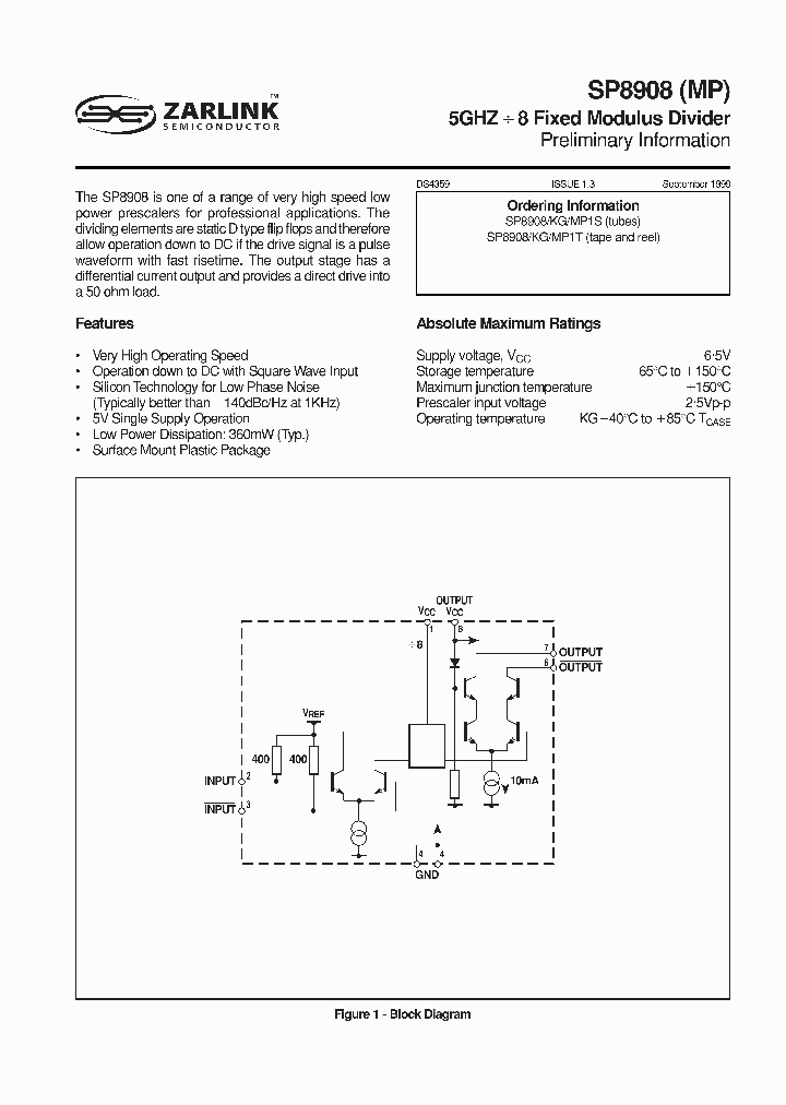 SP8908_4146737.PDF Datasheet Download --- IC-ON-LINE