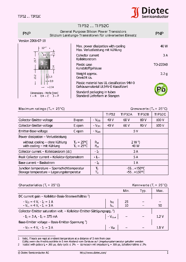 TIP32C_4103069.PDF Datasheet Download --- IC-ON-LINE