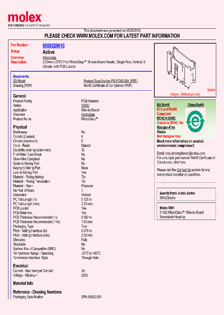 0559320610_4797809.PDF Datasheet Download --- IC-ON-LINE