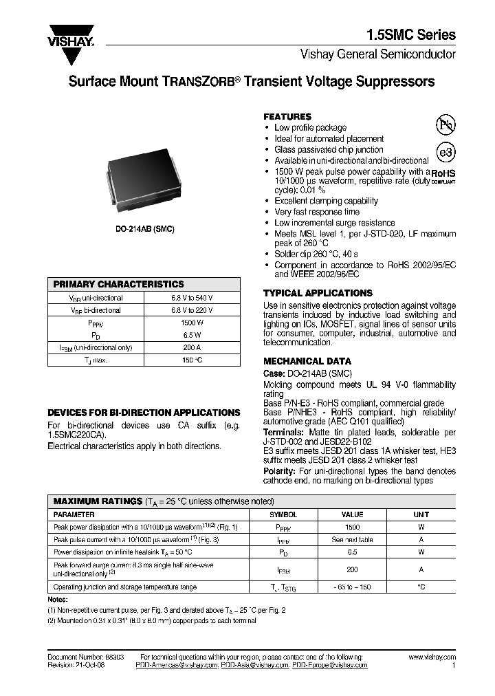15SMC_4459372.PDF Datasheet Download --- IC-ON-LINE