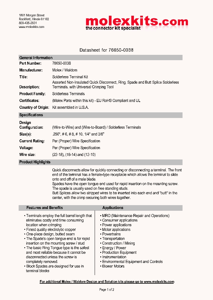 19141-0085_4715038.PDF Datasheet Download --- IC-ON-LINE