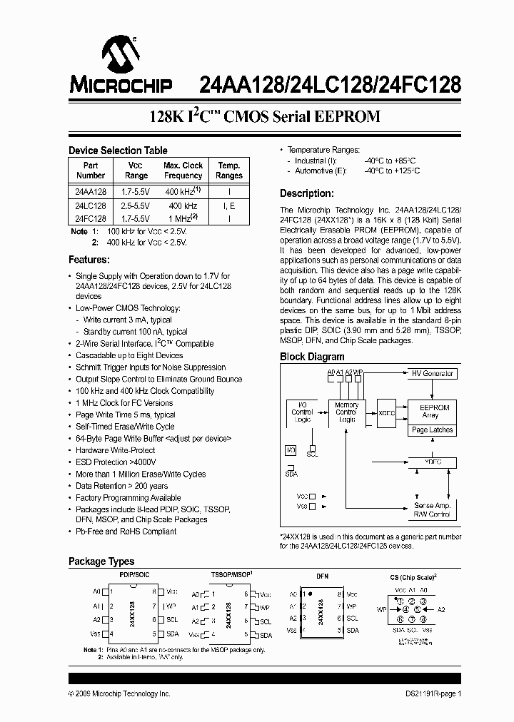 24AA128-IMS_4472304.PDF Datasheet Download --- IC-ON-LINE