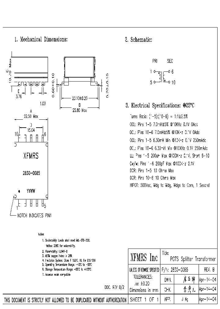 2830-0085_4532693.PDF Datasheet Download --- IC-ON-LINE