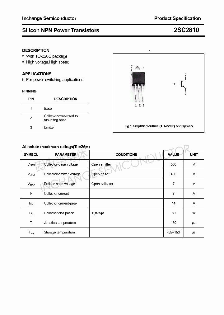 2SC2810_4371834.PDF Datasheet Download --- IC-ON-LINE