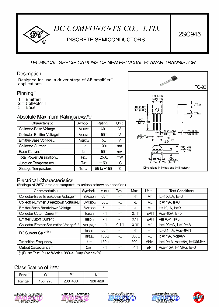 2SC945_4399961.PDF Datasheet Download --- IC-ON-LINE