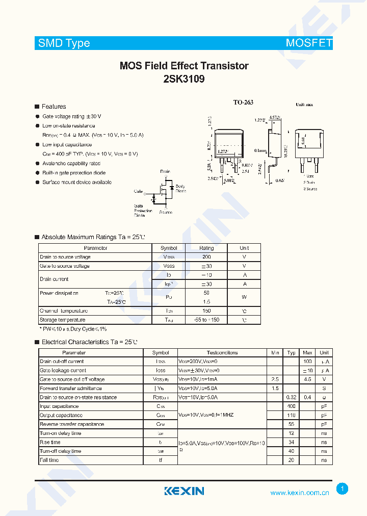 2SK3109_4361311.PDF Datasheet Download --- IC-ON-LINE