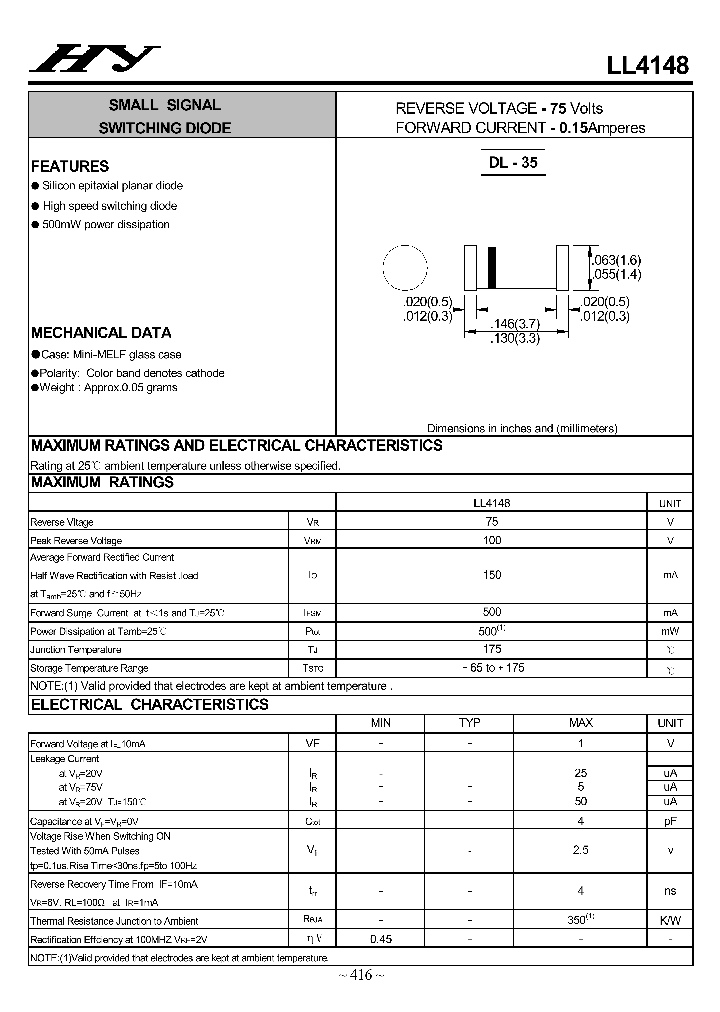 LL4148-LL4454_4504943.PDF Datasheet Download --- IC-ON-LINE