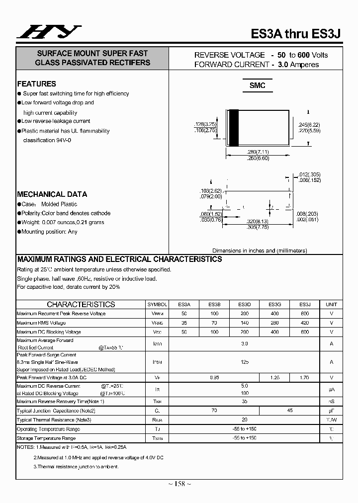 ES3A-ES3J_4504870.PDF Datasheet Download --- IC-ON-LINE