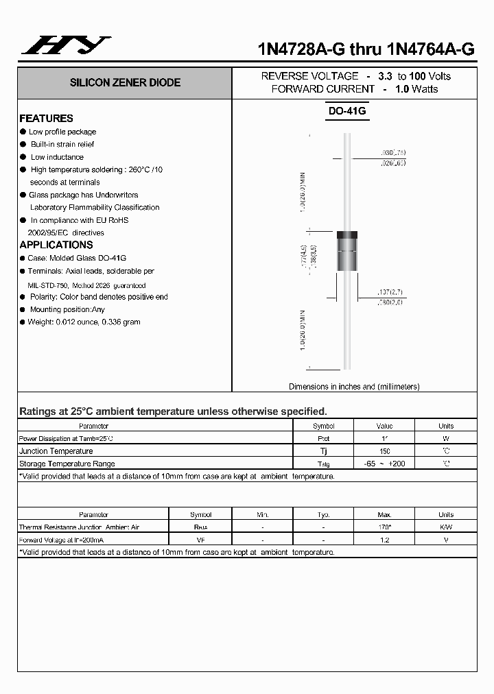 1N4728A-1N4764A_4504936.PDF Datasheet Download --- IC-ON-LINE