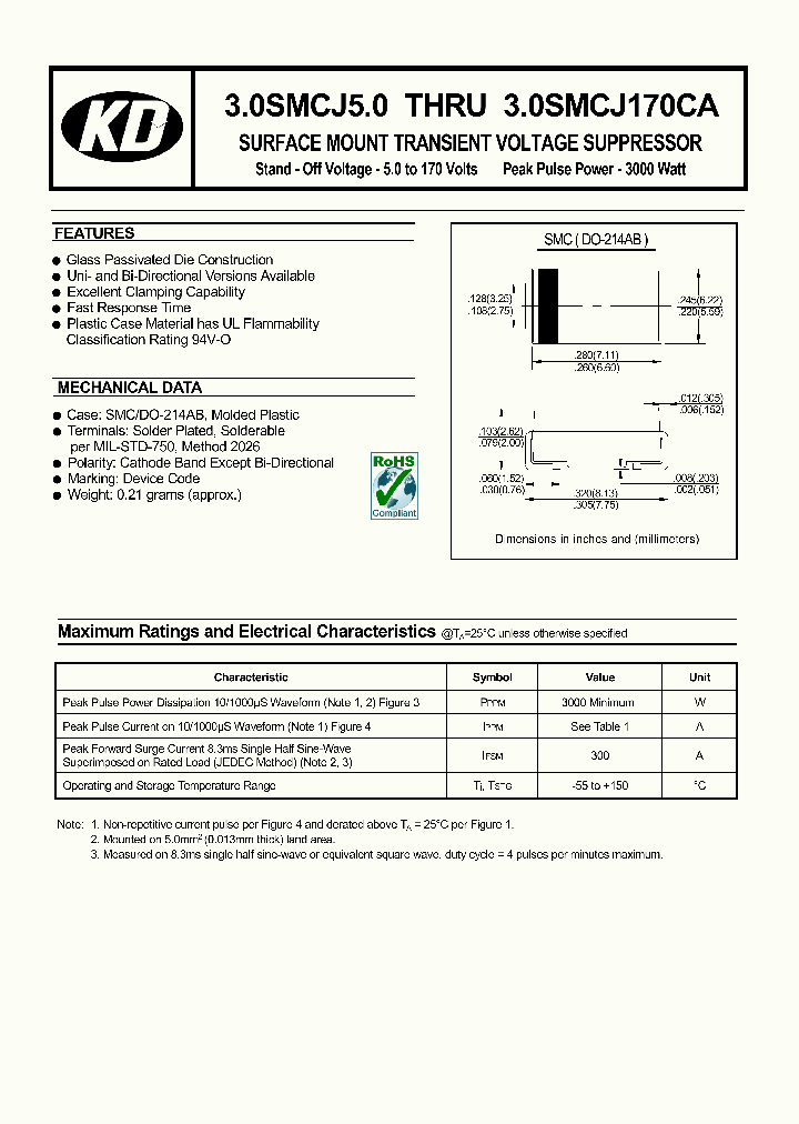 30SMCJ60A_4630402.PDF Datasheet Download --- IC-ON-LINE