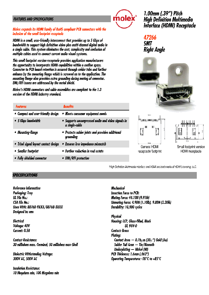 47266-0001_4456500.PDF Datasheet Download --- IC-ON-LINE