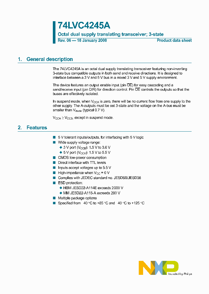 74LVC4245A_4214736.PDF Datasheet Download --- IC-ON-LINE