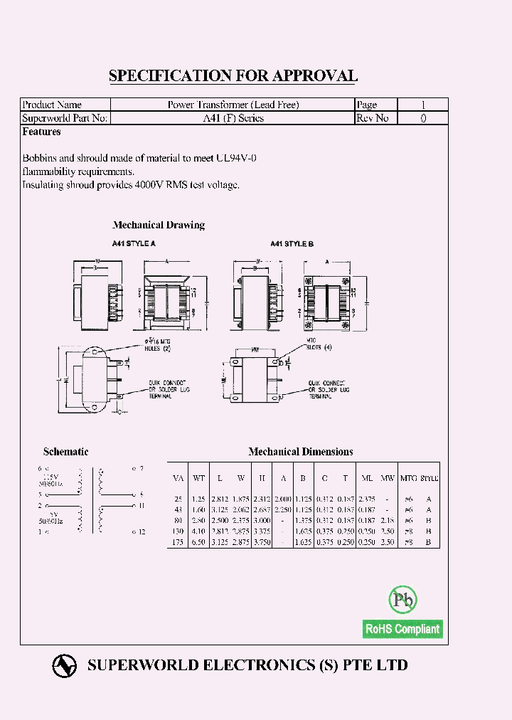 A41-130-230_4449074.PDF Datasheet Download --- IC-ON-LINE