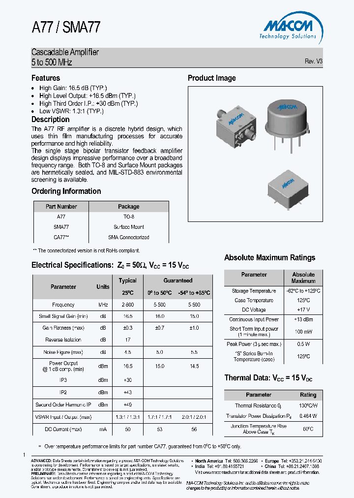 A77_4713328.PDF Datasheet Download --- IC-ON-LINE