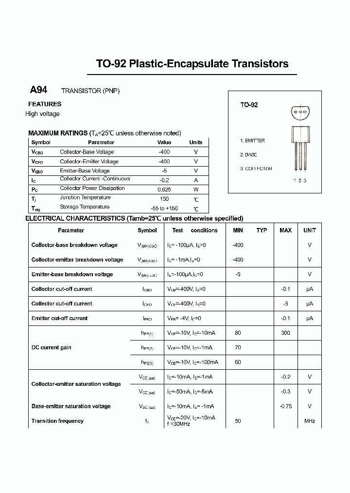 A94_4647768.PDF Datasheet Download --- IC-ON-LINE