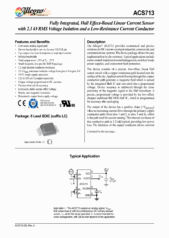 ACS713_4230492.PDF Datasheet Download --- IC-ON-LINE
