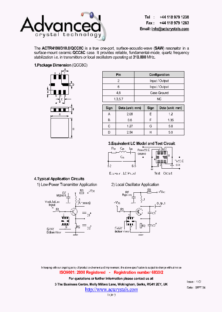 ACTR4100_4207160.PDF Datasheet Download --- IC-ON-LINE