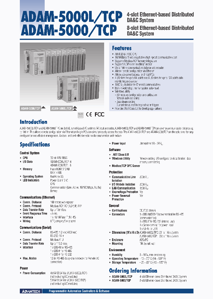 ADAM-5000-TCP_4606467.PDF Datasheet Download --- IC-ON-LINE