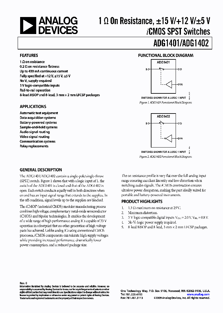 ADG1402BCPZ-REEL7_4515889.PDF Datasheet Download --- IC-ON-LINE