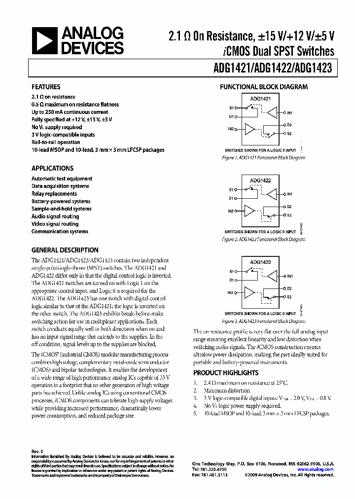 ADG1423BCPZ-REEL7_4515879.PDF Datasheet Download --- IC-ON-LINE