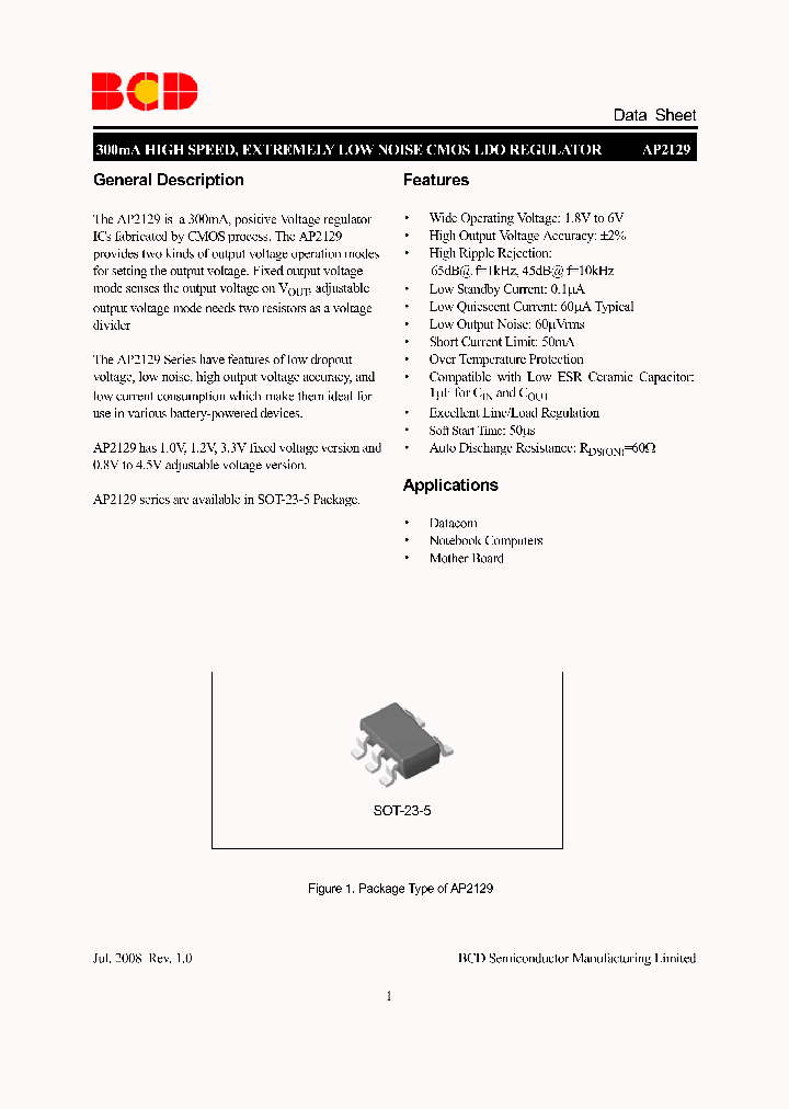 AP2129K-10TRG1_4219804.PDF Datasheet Download --- IC-ON-LINE