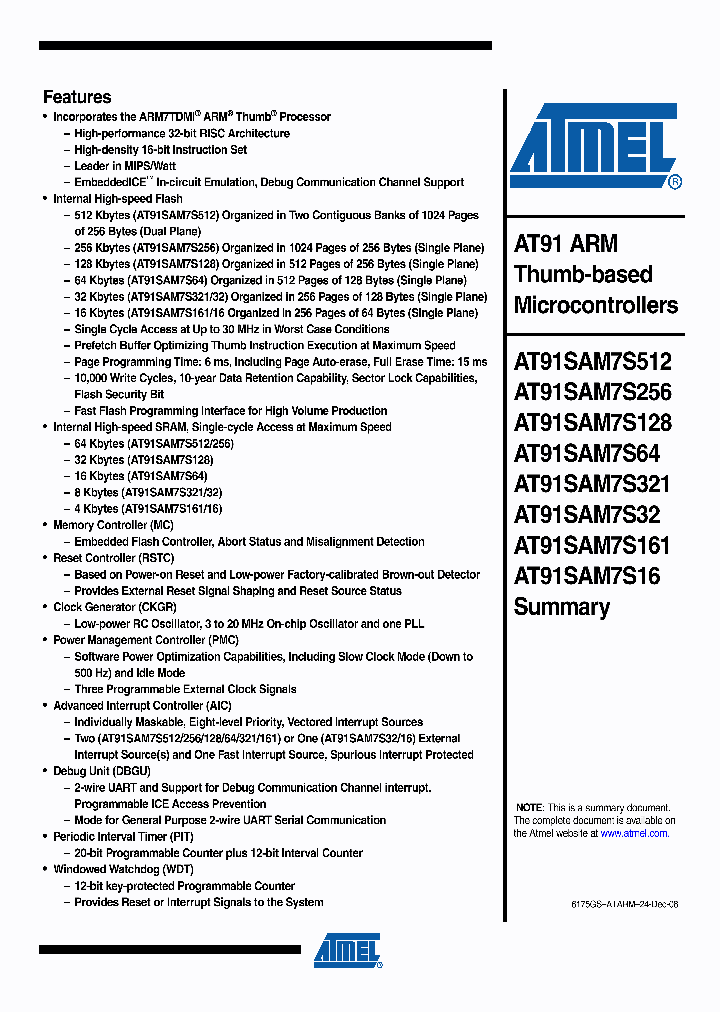 AT91SAM7S32-MU_4501043.PDF Datasheet Download --- IC-ON-LINE
